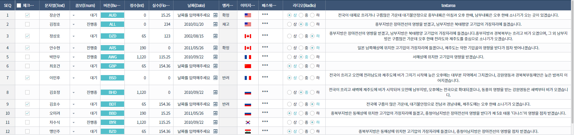 IBsheet8 Demostration